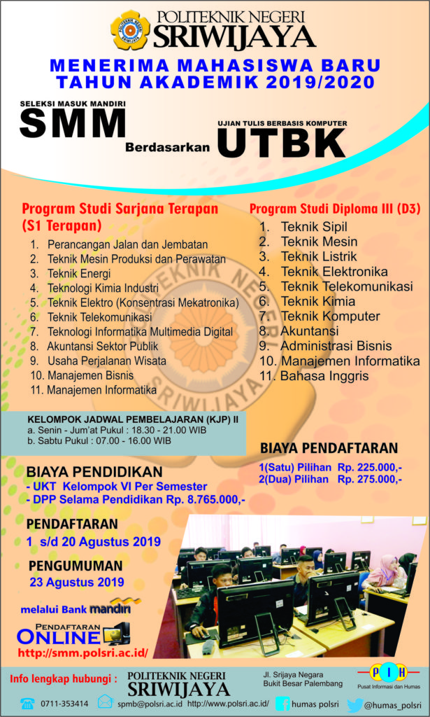 Penerimaan Mahasiswa Baru Jalur Seleksi Masuk Mandiri Berdasarkan UTBK ...